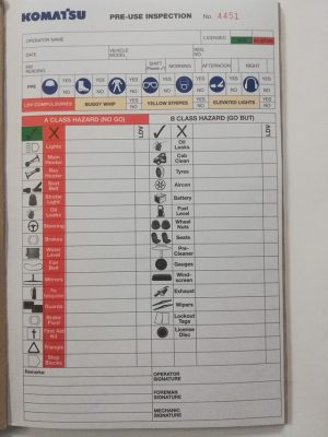 Pre Use Inspection Books – System Print Shop